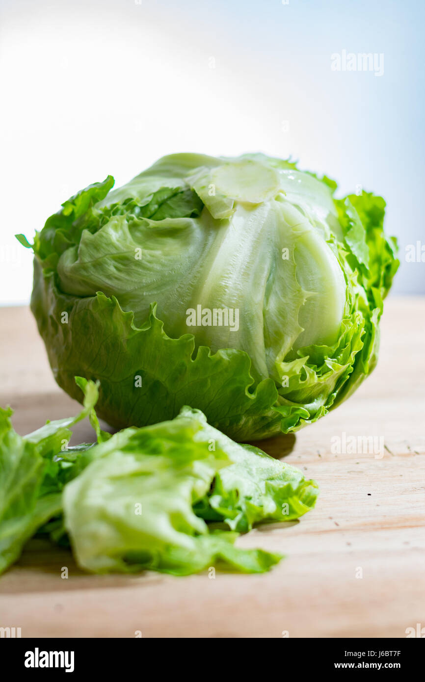 Iceberg lettuce, green vegetable from local market Stock Photo - Alamy
