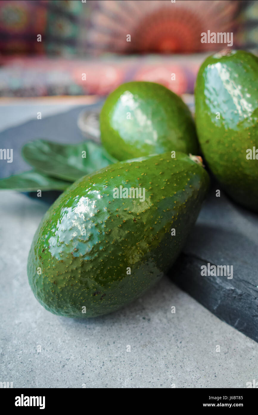 Green ripe tropical vegetable avocados ready to eat Stock Photo - Alamy