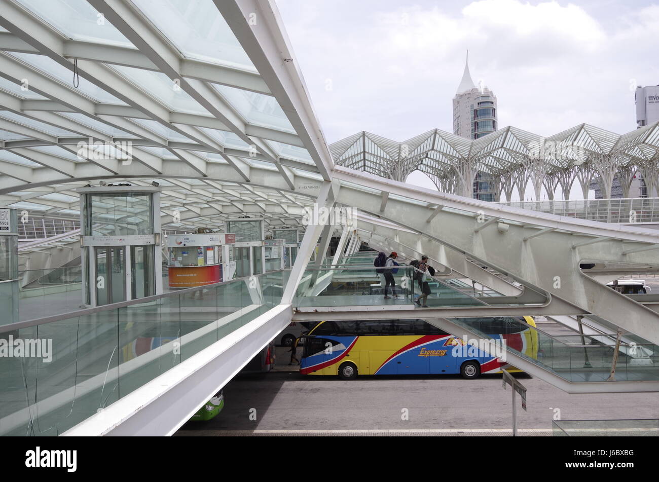 Portugal, Lisbon Oriente railway station, transport interchange ...