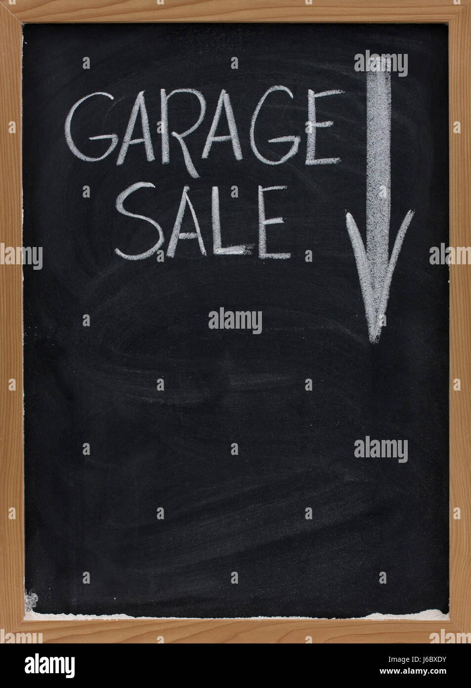 blackboard garage sale advertisement announcement sign board indication ...