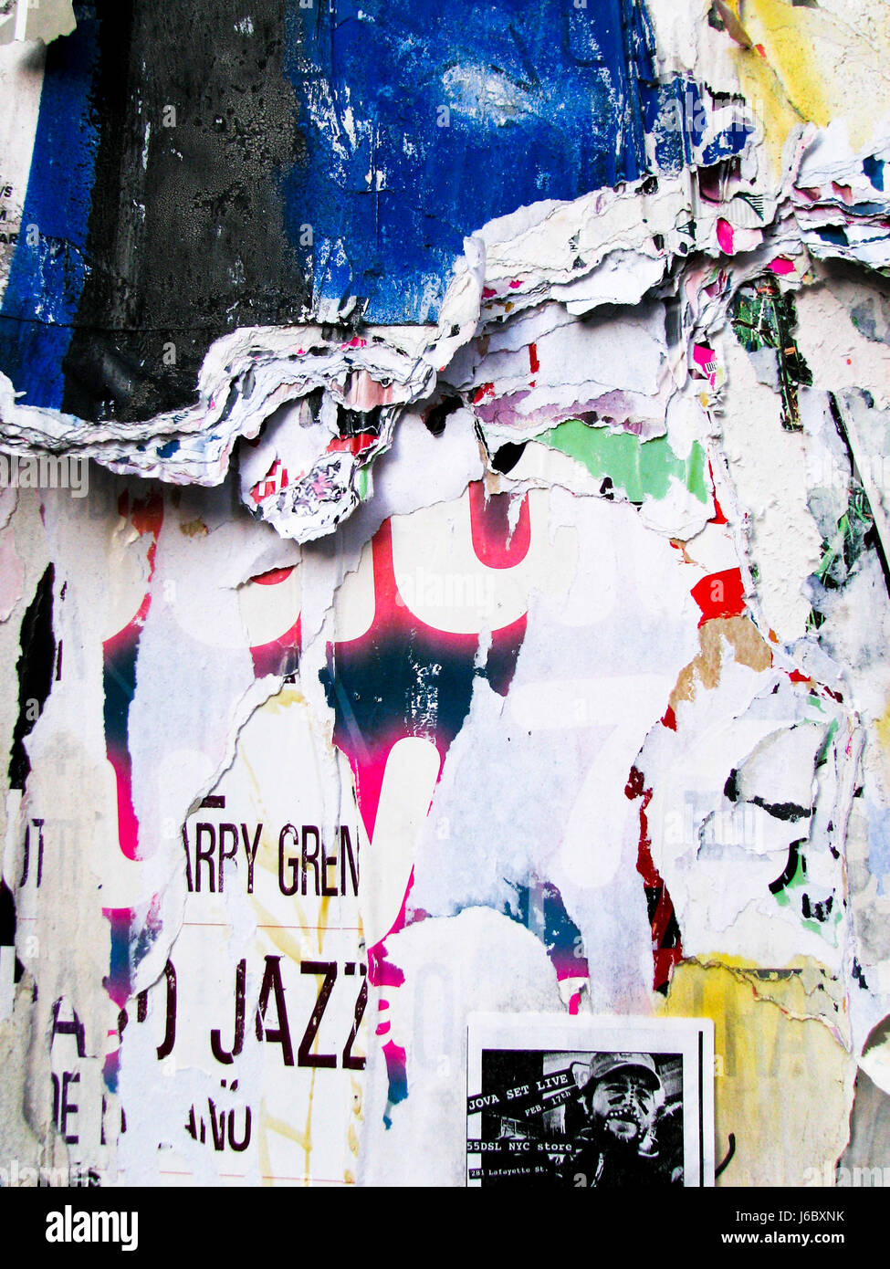 wall confusion mess daub graffiti grafitti outside torn sheet of paper ...