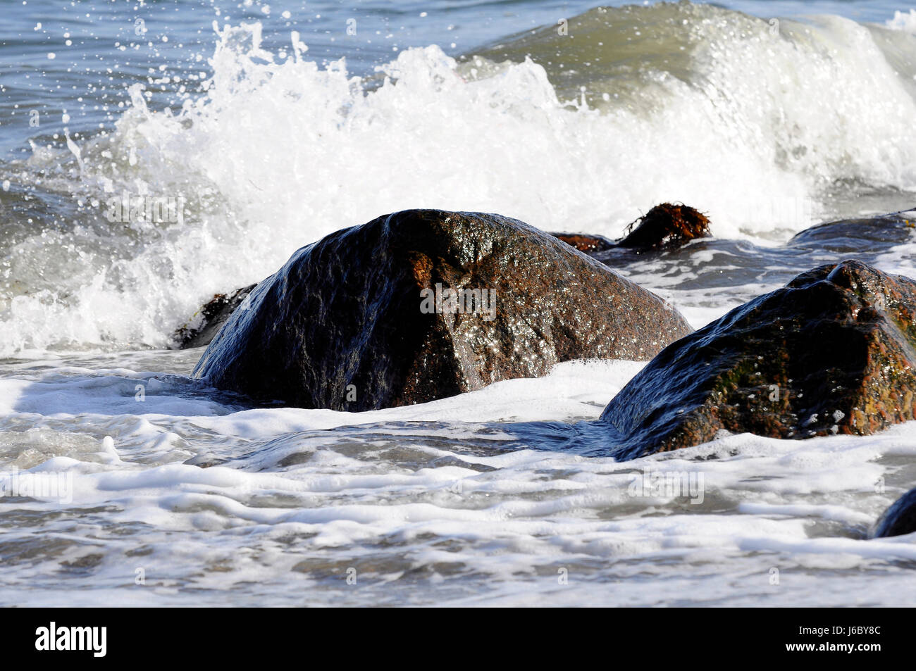 stone rock wave surf spray crest salt water sea ocean water mineral ...