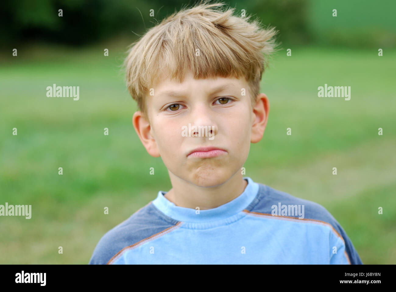 sad sulk unhappy latched young younger meadow child dissapointed ...