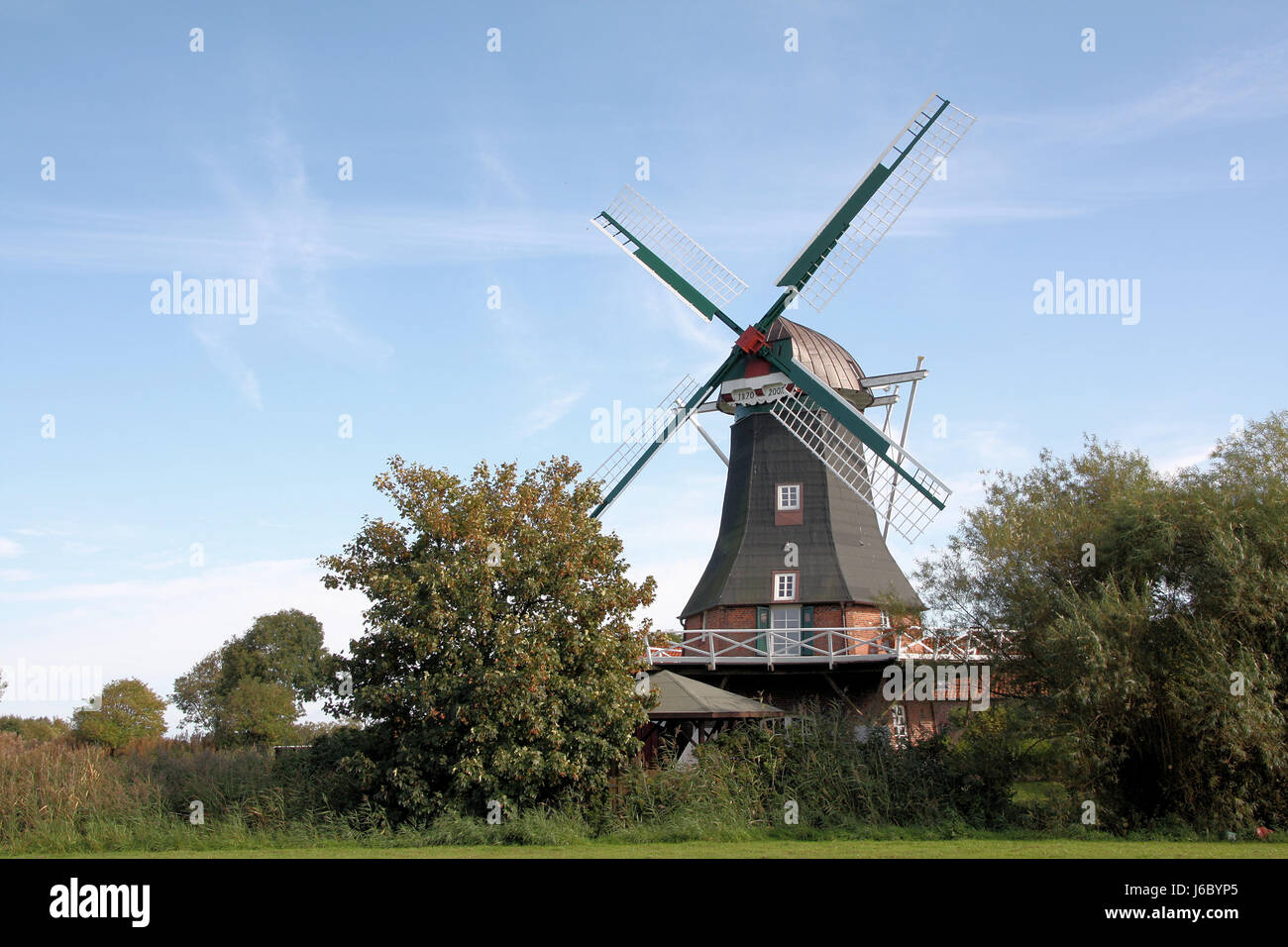 wing windmill lower saxony wind rose hollander historical tree garden ...