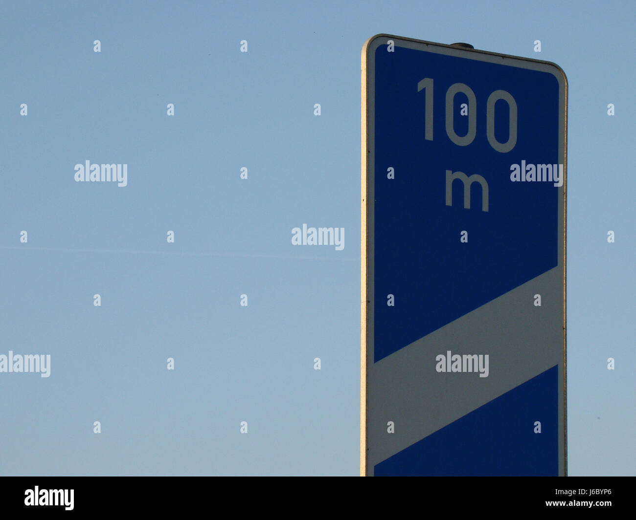 sign signal motorway highway traffic sign meter sign signal blue blank ...