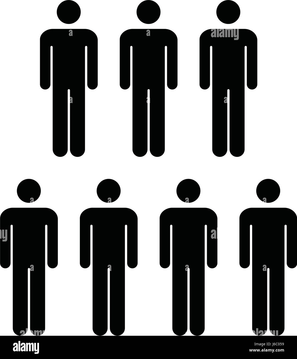 People Icon - Vector Group of Men Team Symbol for Business Info-graphic ...