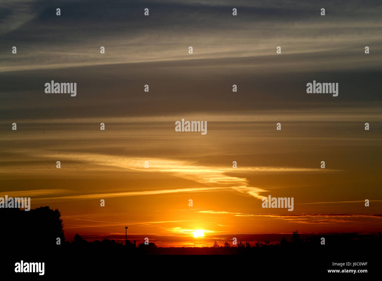 Beautiful sunset in the sky to photograph closeup Stock Photo - Alamy