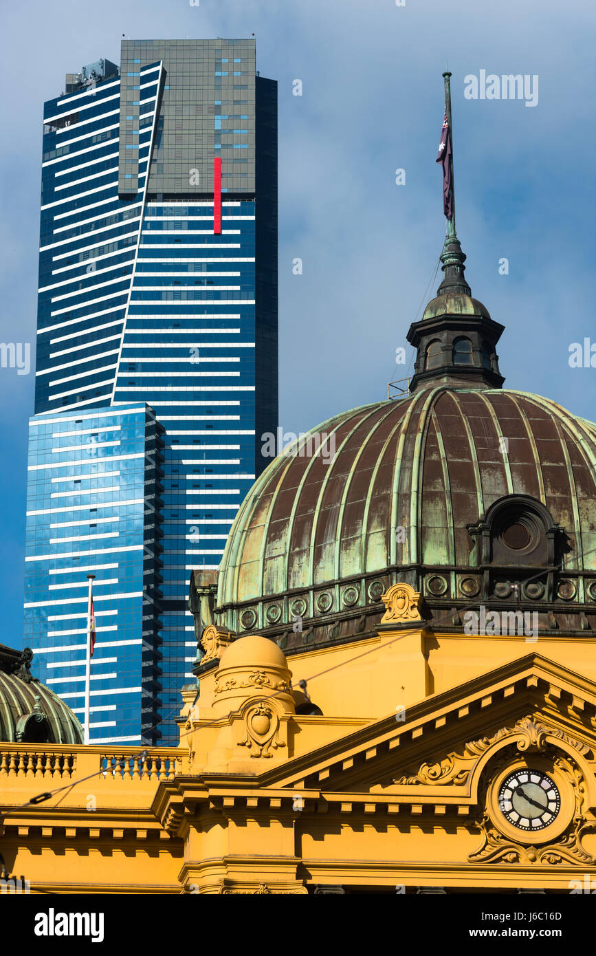Old and new architecture flinders street station railway station hi-res ...