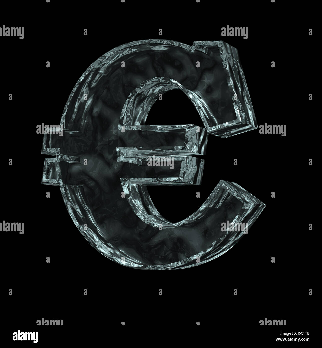 euro currency ice money sign signal cold europe frozen illustration ...