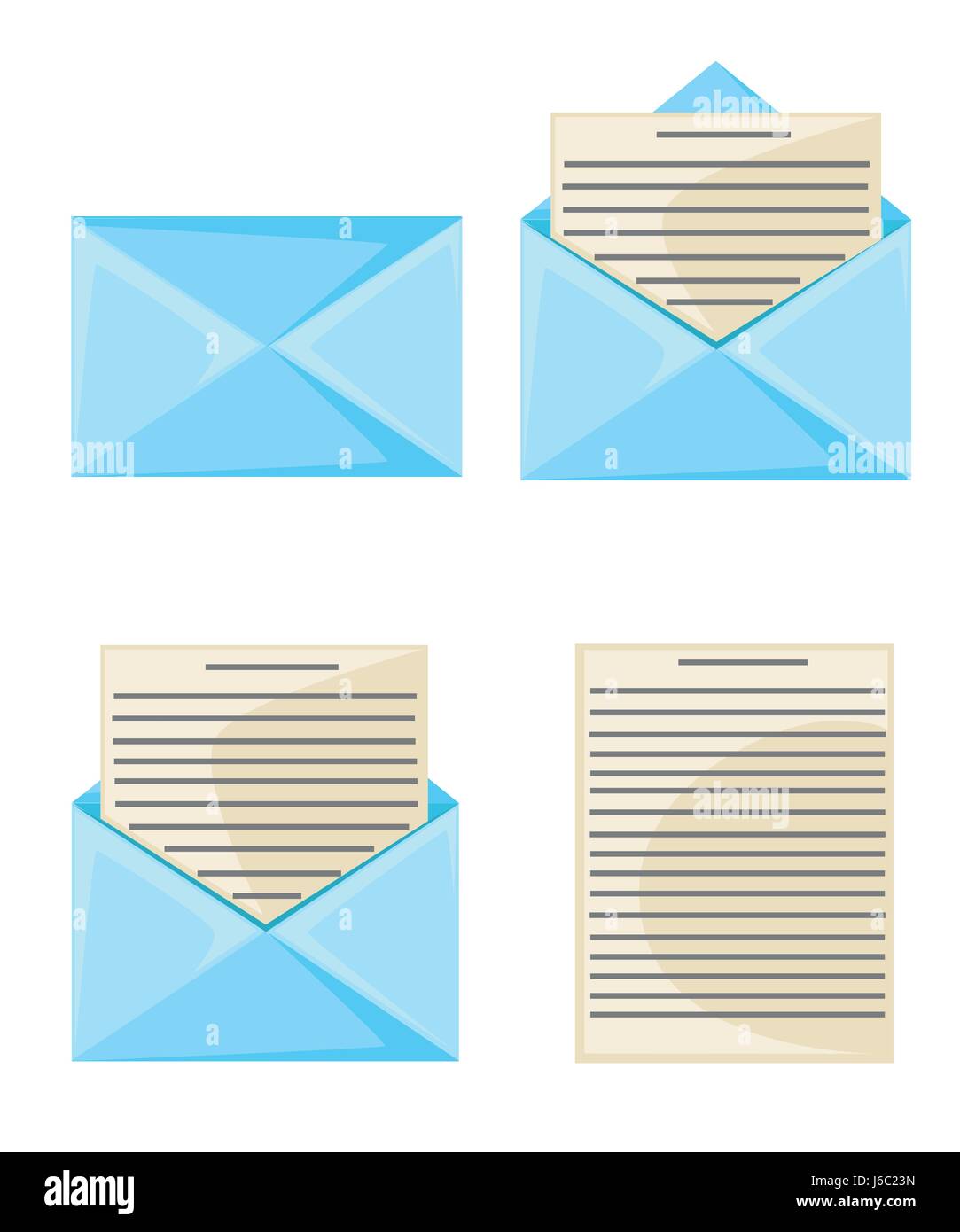 Email message concept. New, incoming message Vector illustration in ...