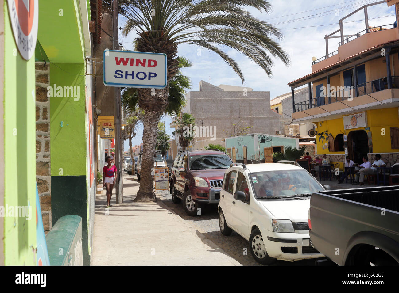 Street Scene of Santa Maria Sal Stock Photo - Alamy