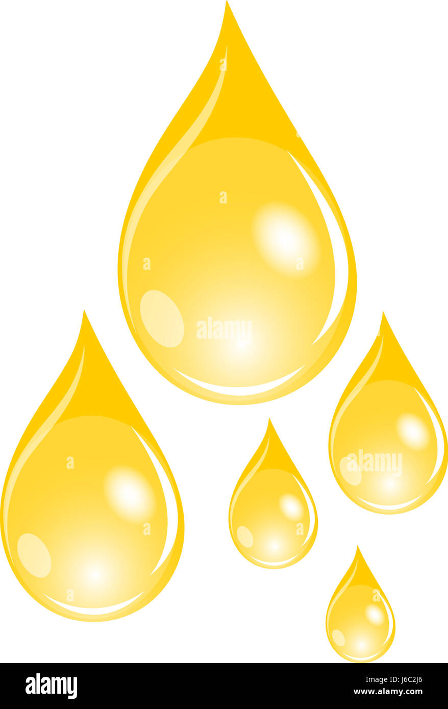 5 golden water drops Stock Photo - Alamy