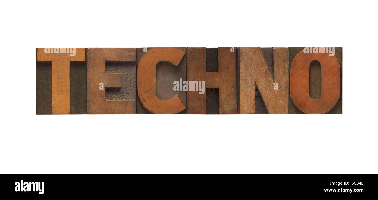 music wood letters word techno genre category type model build isolated ...