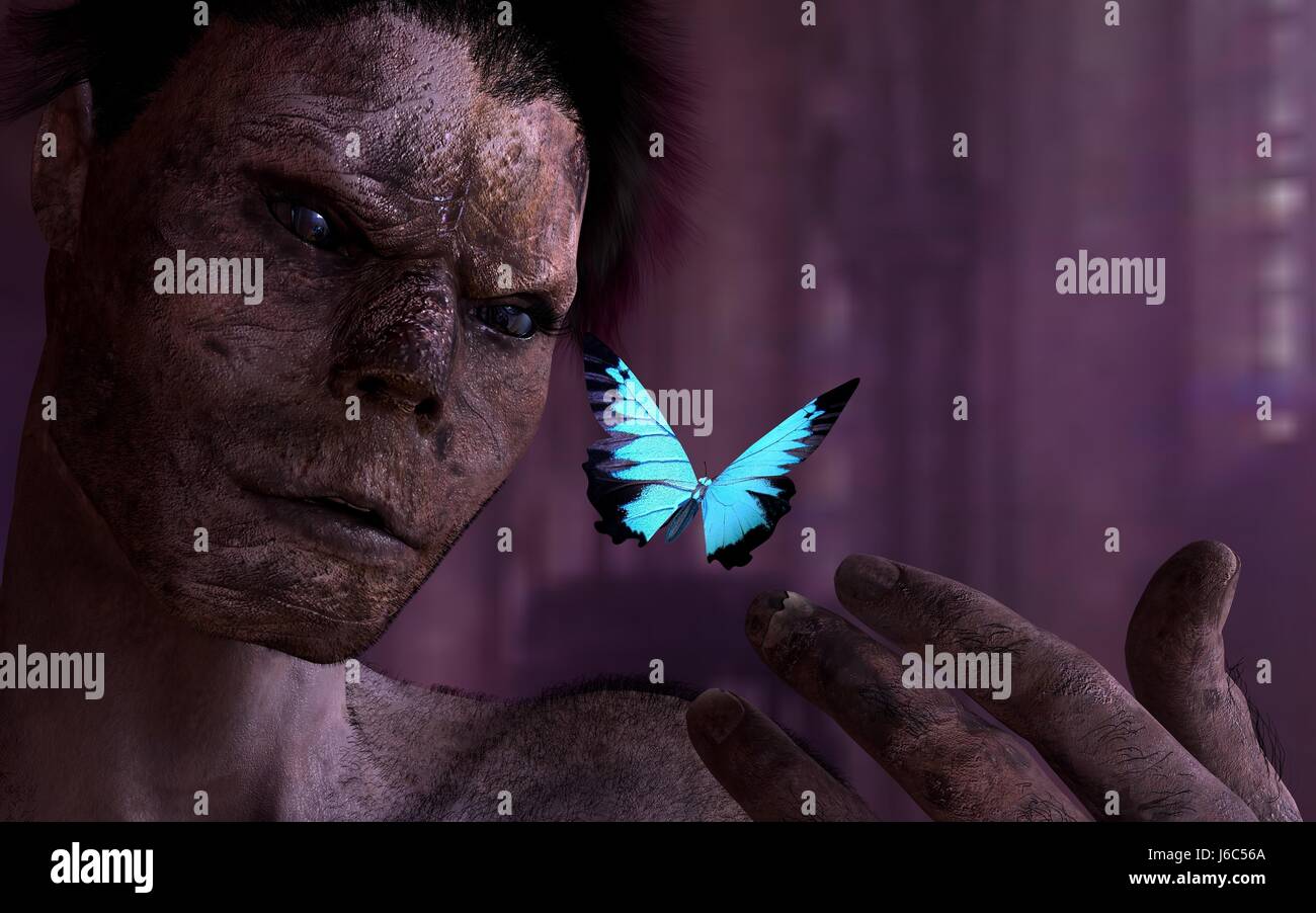 butterfly face portrait essence horror zombie appearance beautiful ...