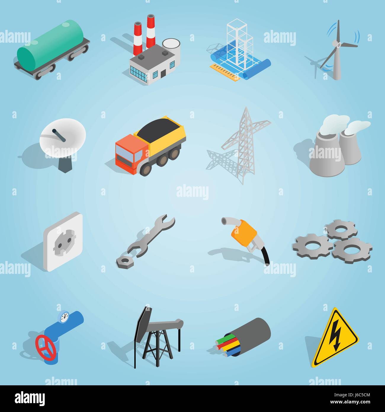 Industrial set icons, isometric 3d style Stock Vector Image & Art - Alamy