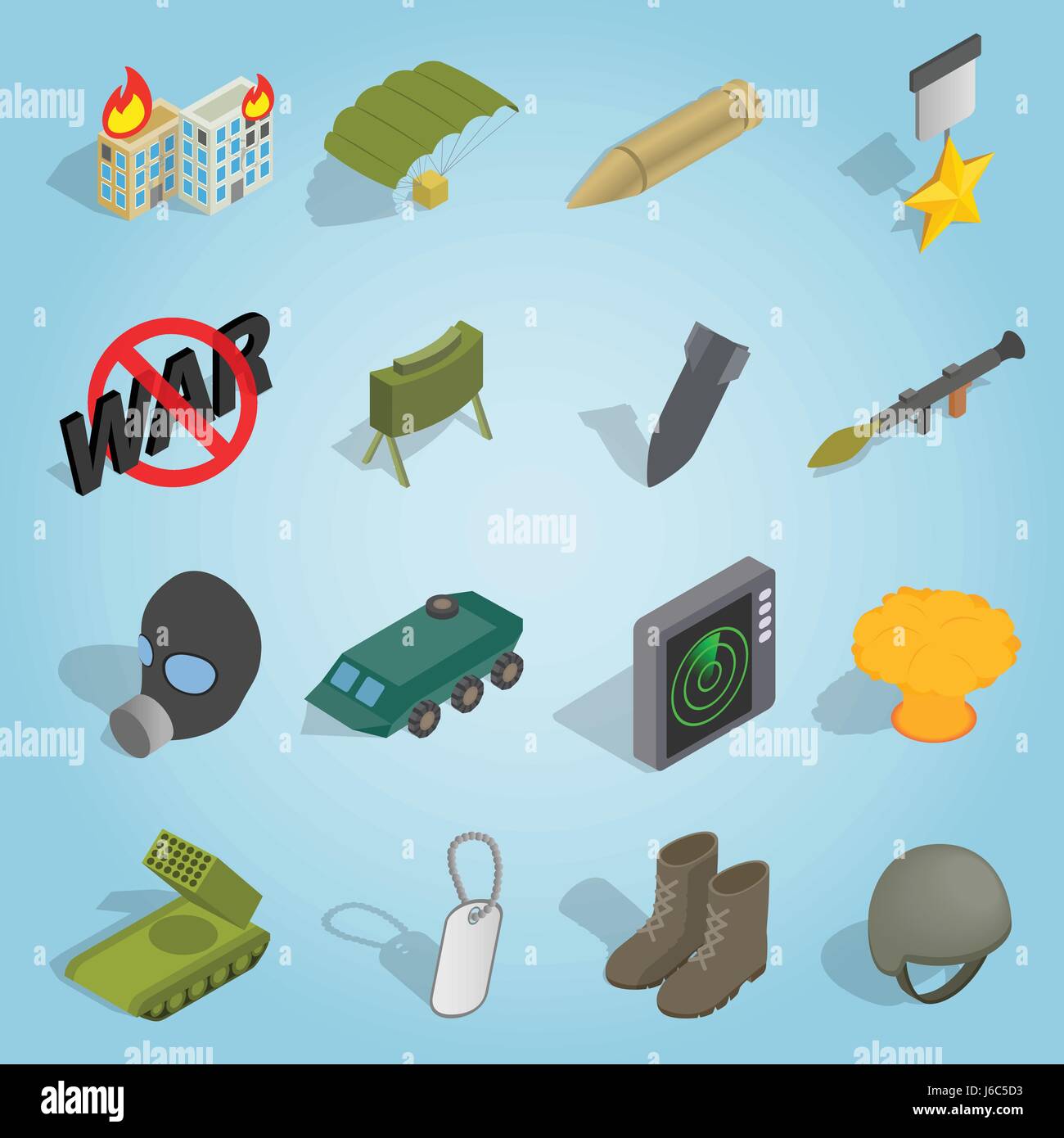 Military set icons, isometric 3d style Stock Vector Image & Art - Alamy