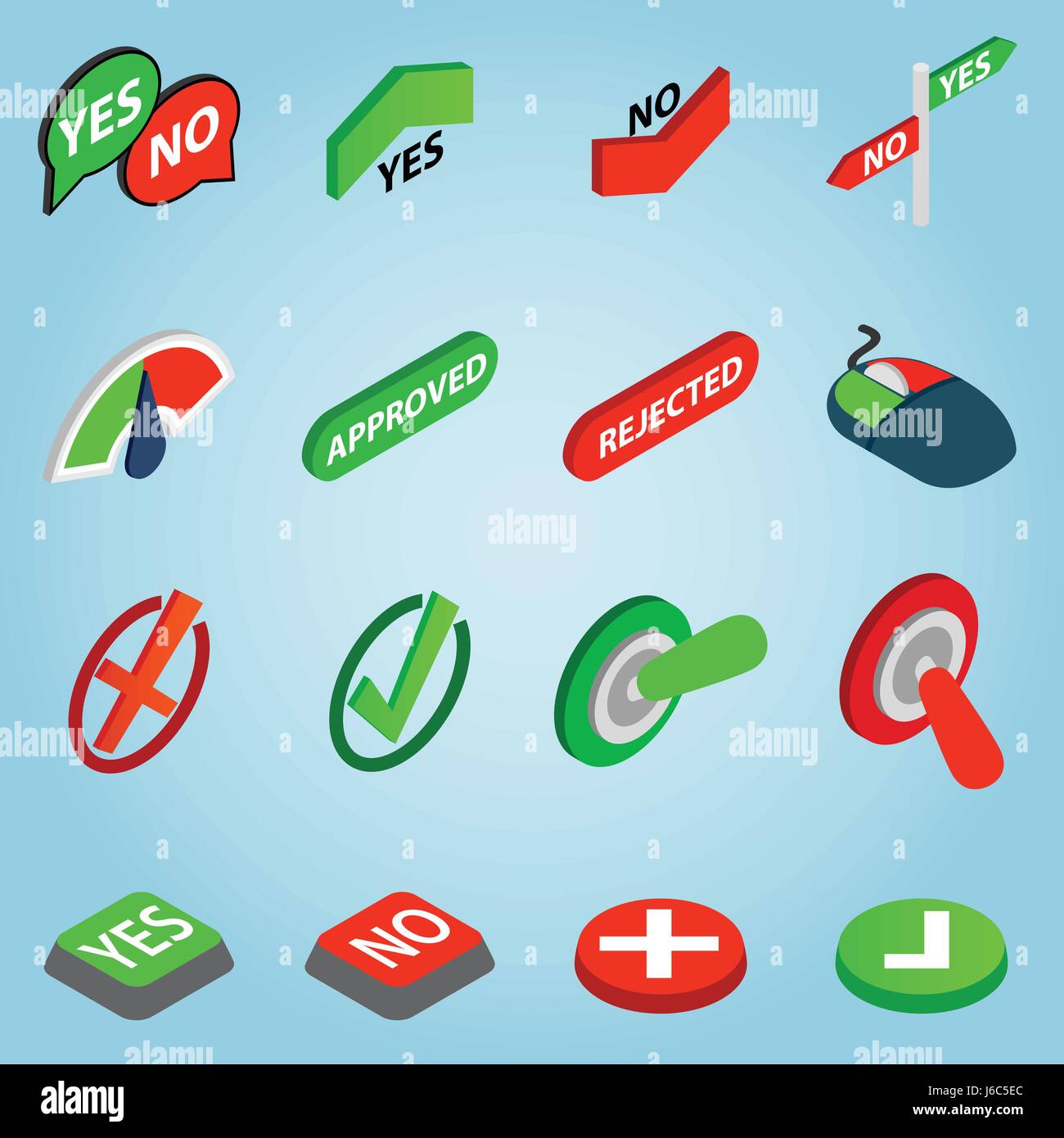 Selection set icons, isometric 3d style Stock Vector Image & Art - Alamy