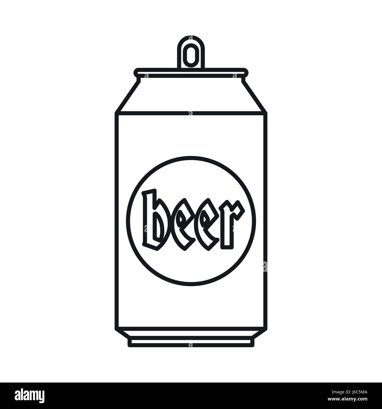 Beer can icon, outline style Stock Vector Image & Art - Alamy