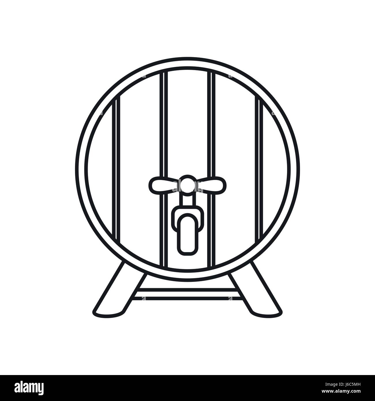 Beer barrel icon, outline style Stock Vector Image & Art - Alamy