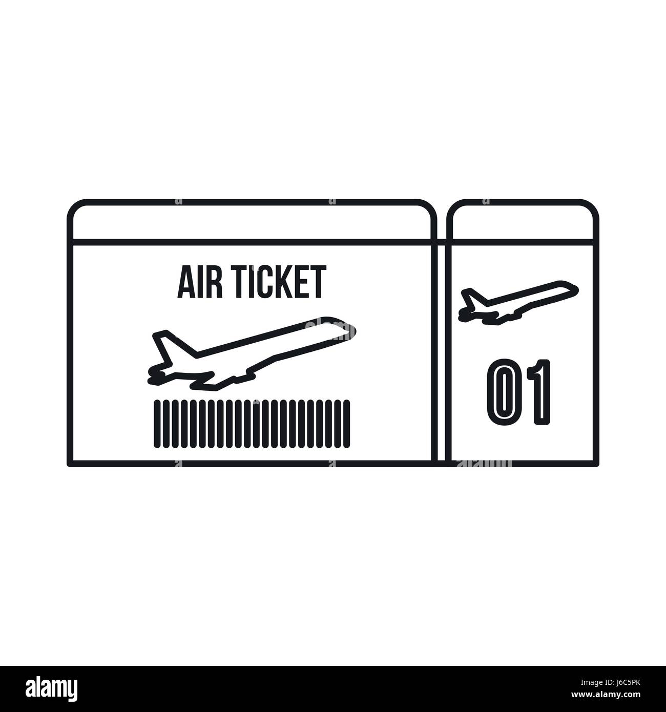 Air ticket icon, outline style Stock Vector Image & Art - Alamy