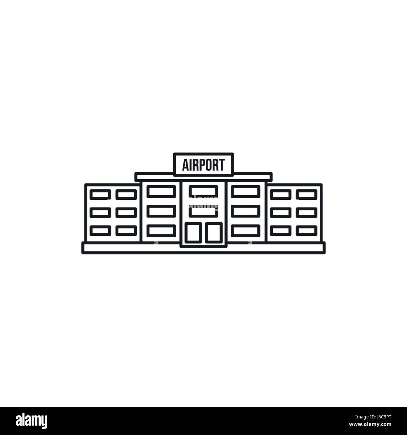 Airport building icon, outline style Stock Vector Image & Art - Alamy