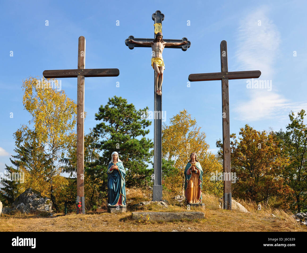 bavaria pole forest religion tree cross rock bavaria pole catholic ...