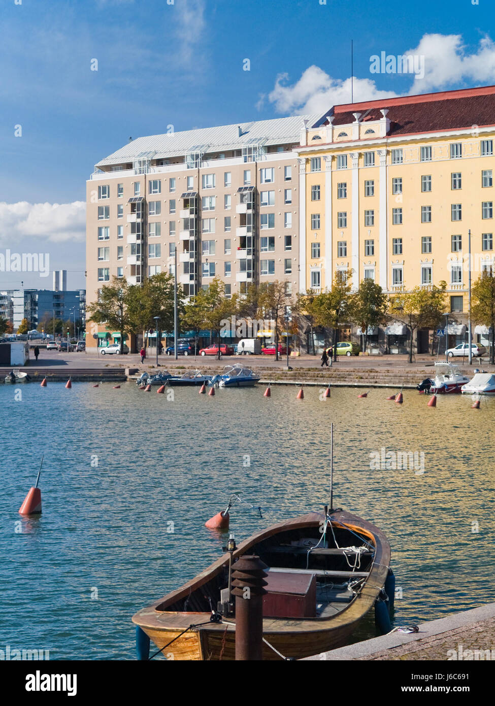 finland helsinki boat old salt water sea ocean water building rowing ...