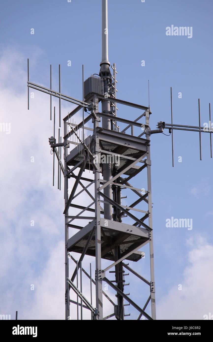 engineering steel antenna mast broadcast transmitter radio installation ...