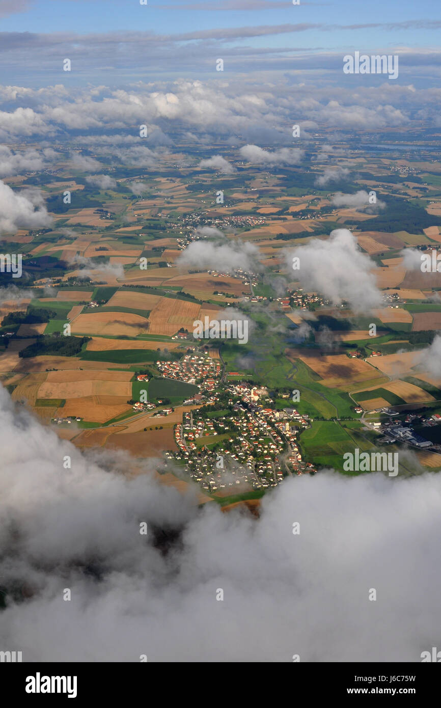 aerial perspective fields aerial photograph sight view outlook ...