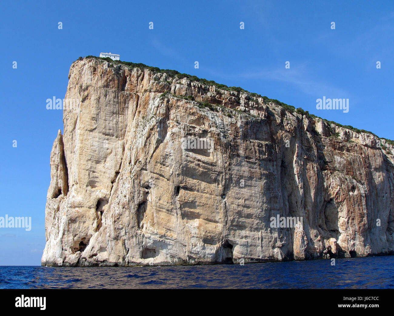 steep steep coast limestone plateau sardinia lighthouse headland big ...