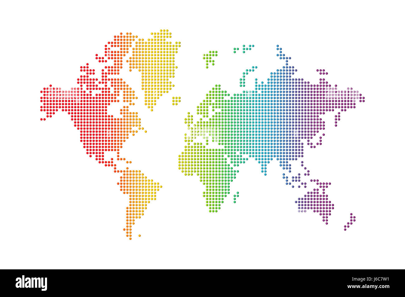 dots rainbow spotted globe planet earth world map atlas map of the ...