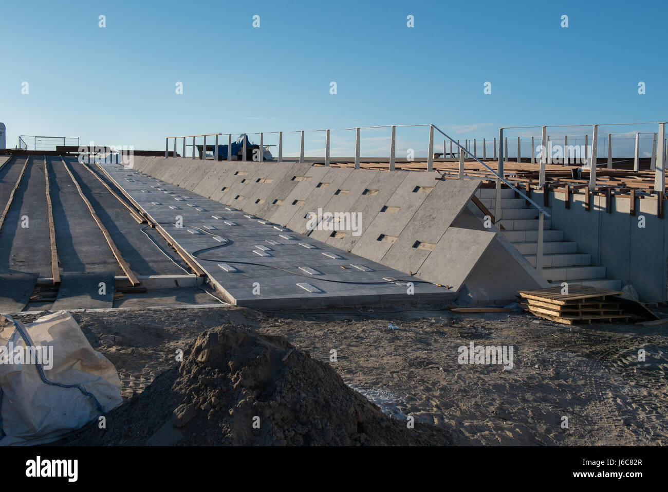 New construction of a beach complex in Cadzand, Holland Stock Photo - Alamy