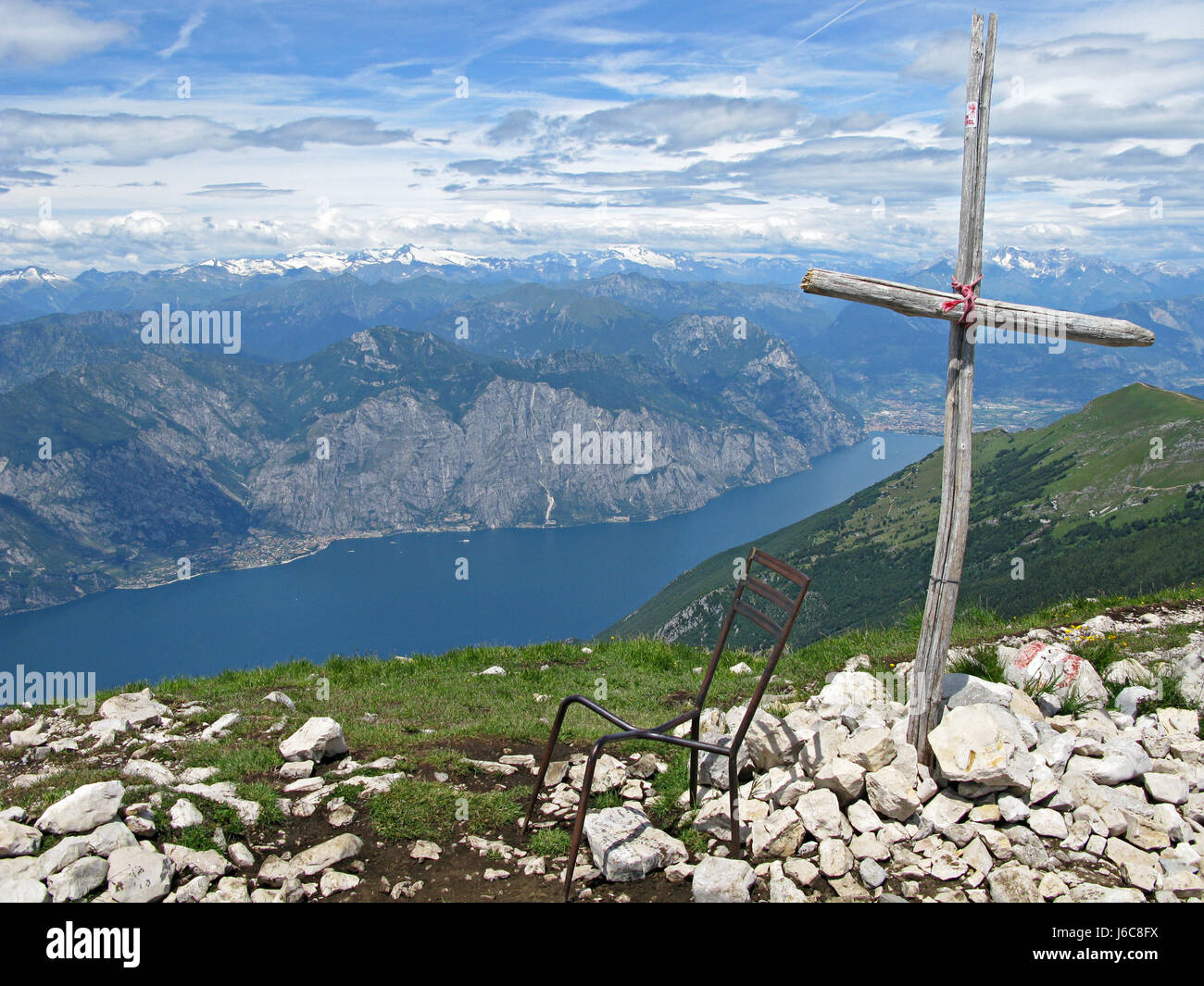 cross sight view outlook perspective vista panorama lookout gardasee ...