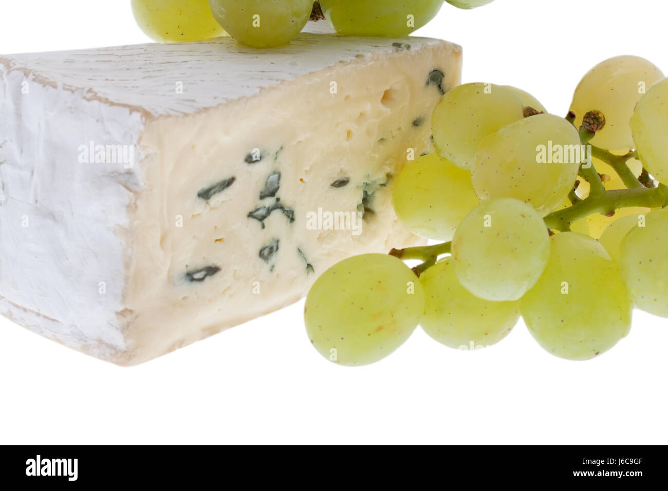 blue cheese with grapes Stock Photo - Alamy