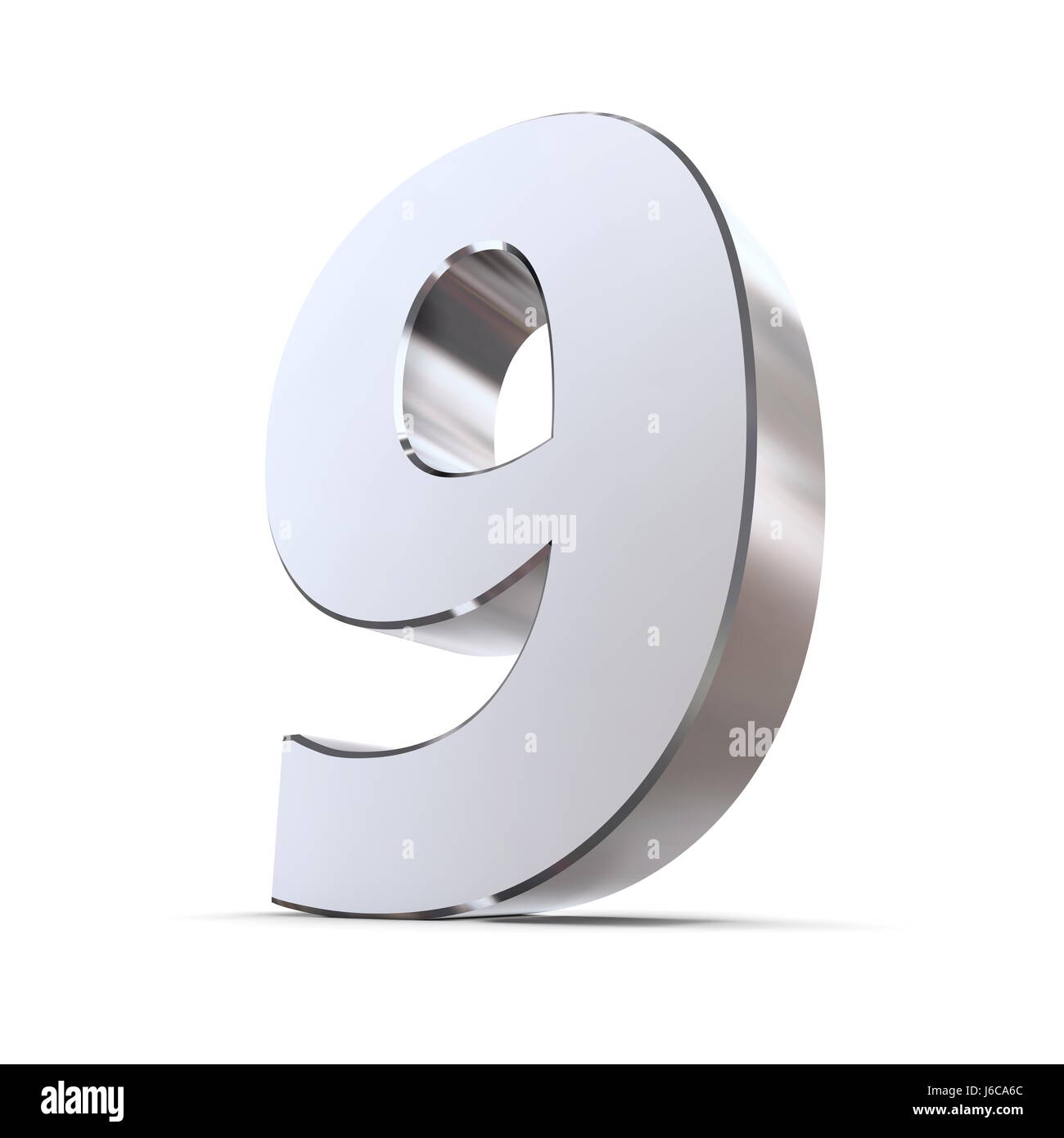 silver metal number nine solid type model build single big large ...