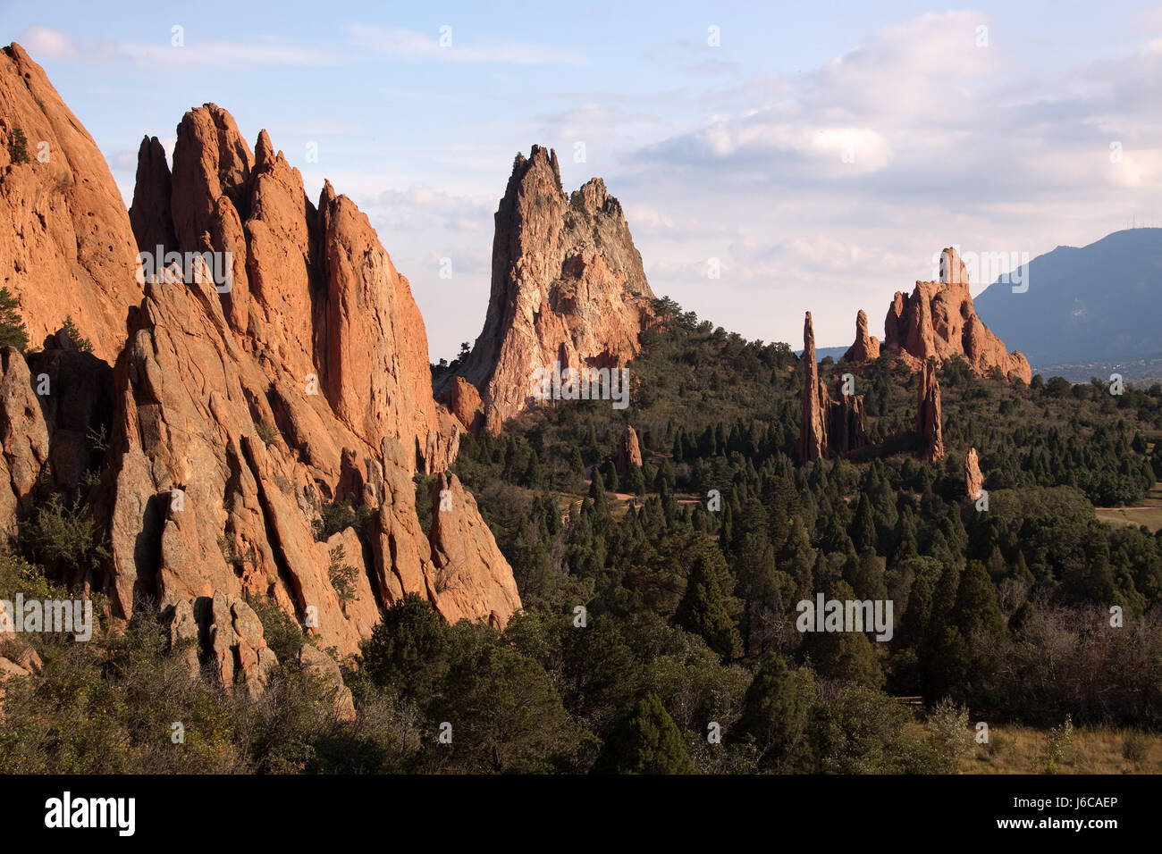 rock towers rock formations stones tree trees mountains plant summit ...