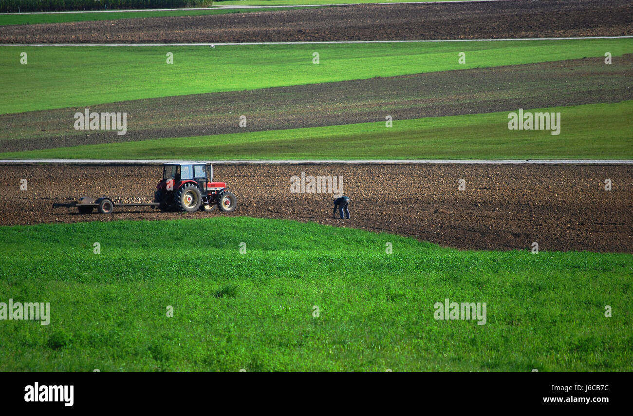 field acre trailer tractor farmer land realty ground dirt road field ...