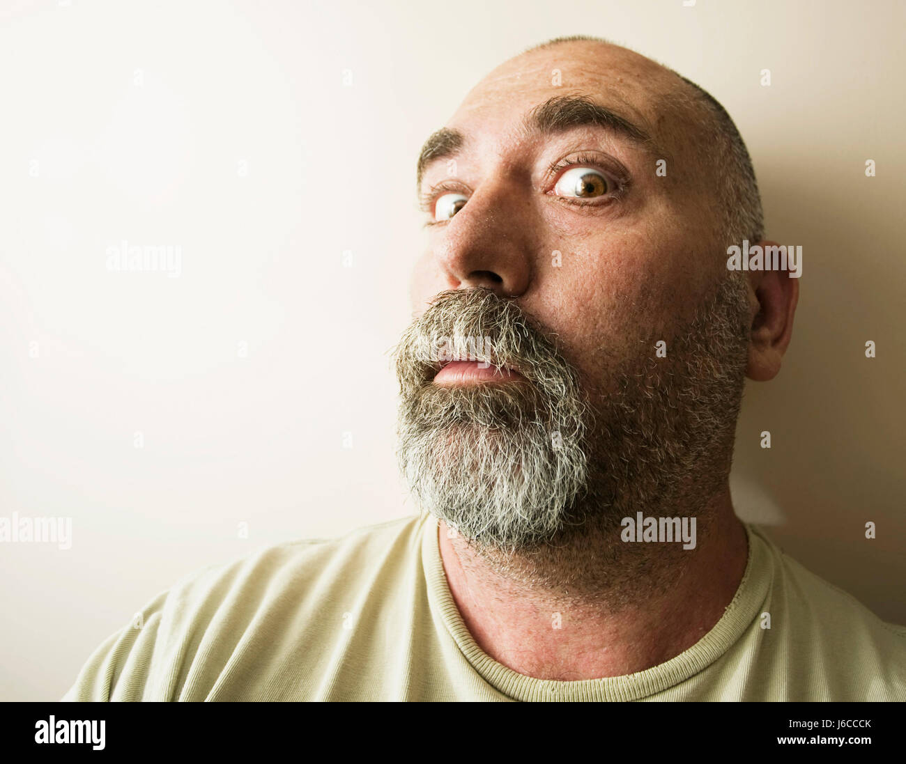 face portrait eye organ fear beard grimace expression suspicious ...