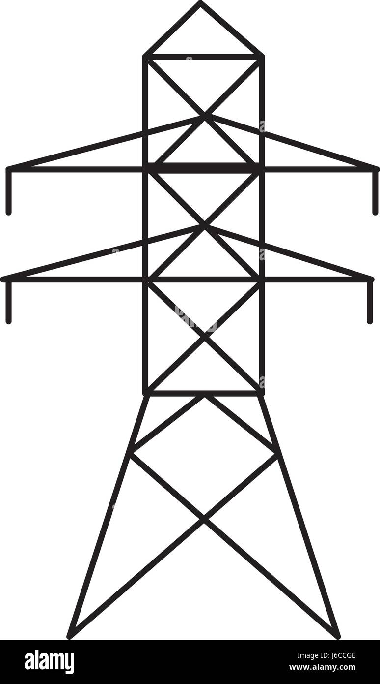 electricity power tower pyllon line Stock Vector Image & Art - Alamy