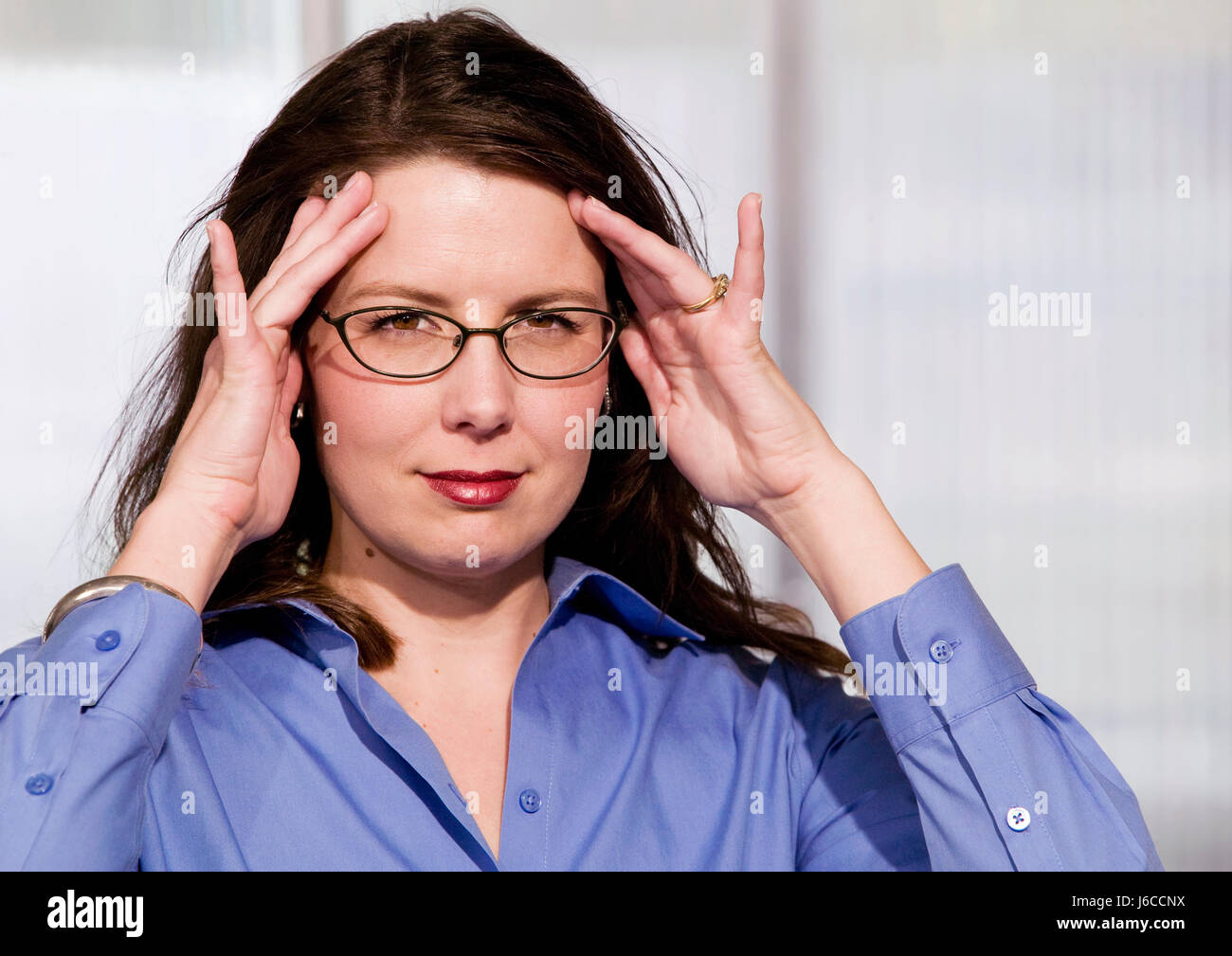 Harried woman hi-res stock photography and images - Alamy