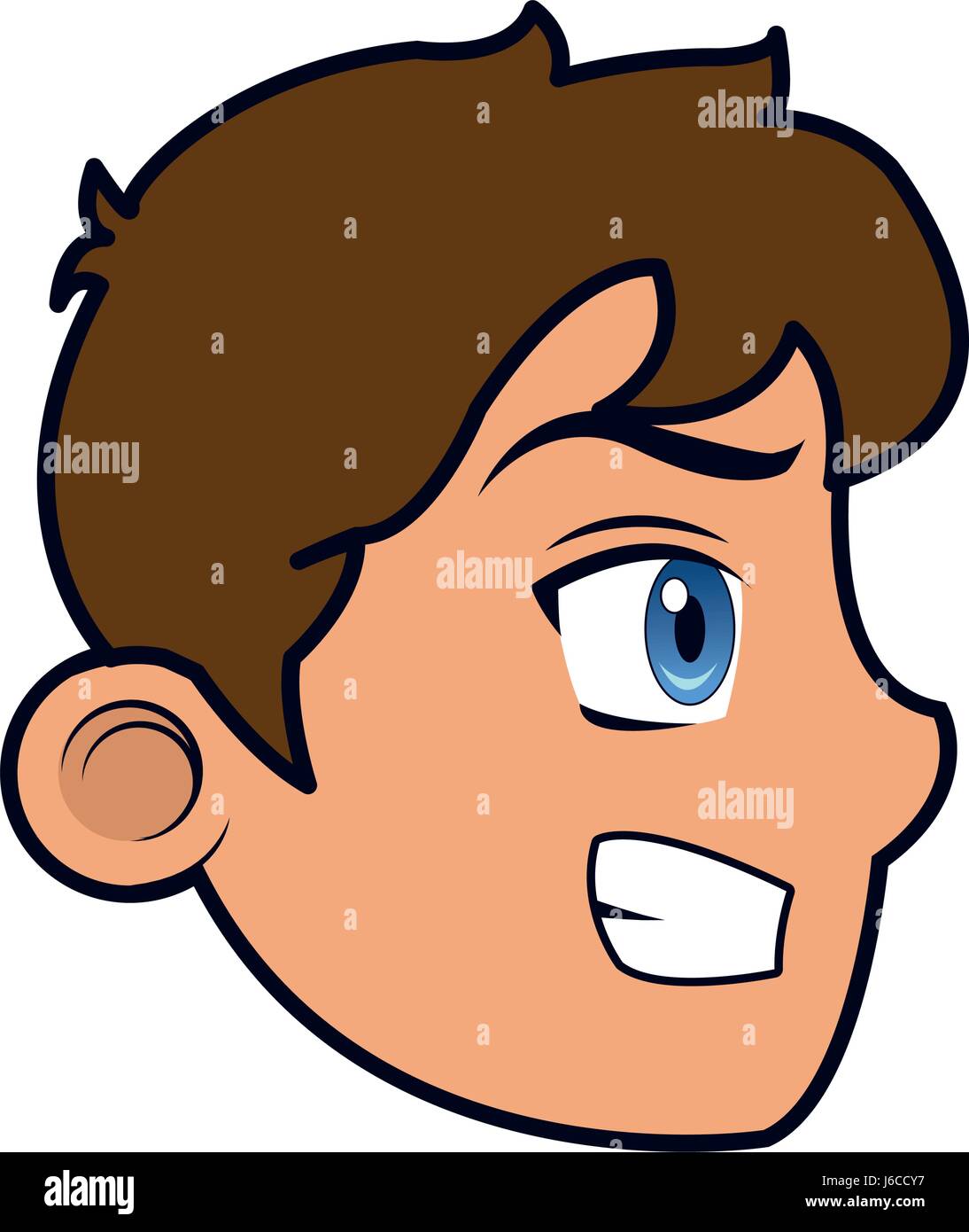cartoon face prince profile fantasy character Stock Vector Image & Art ...