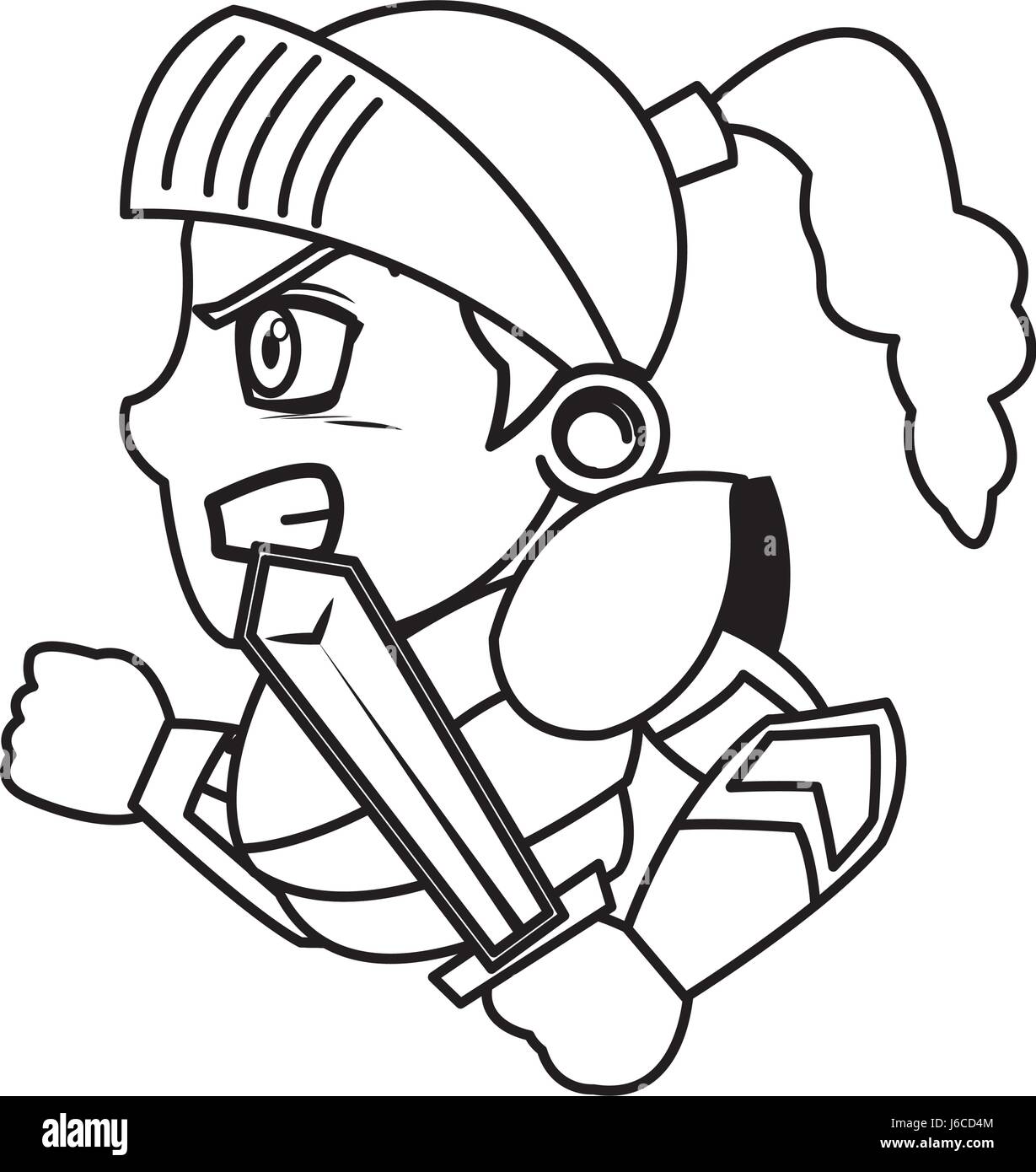 knight character with armor sword shield Stock Vector Image & Art - Alamy