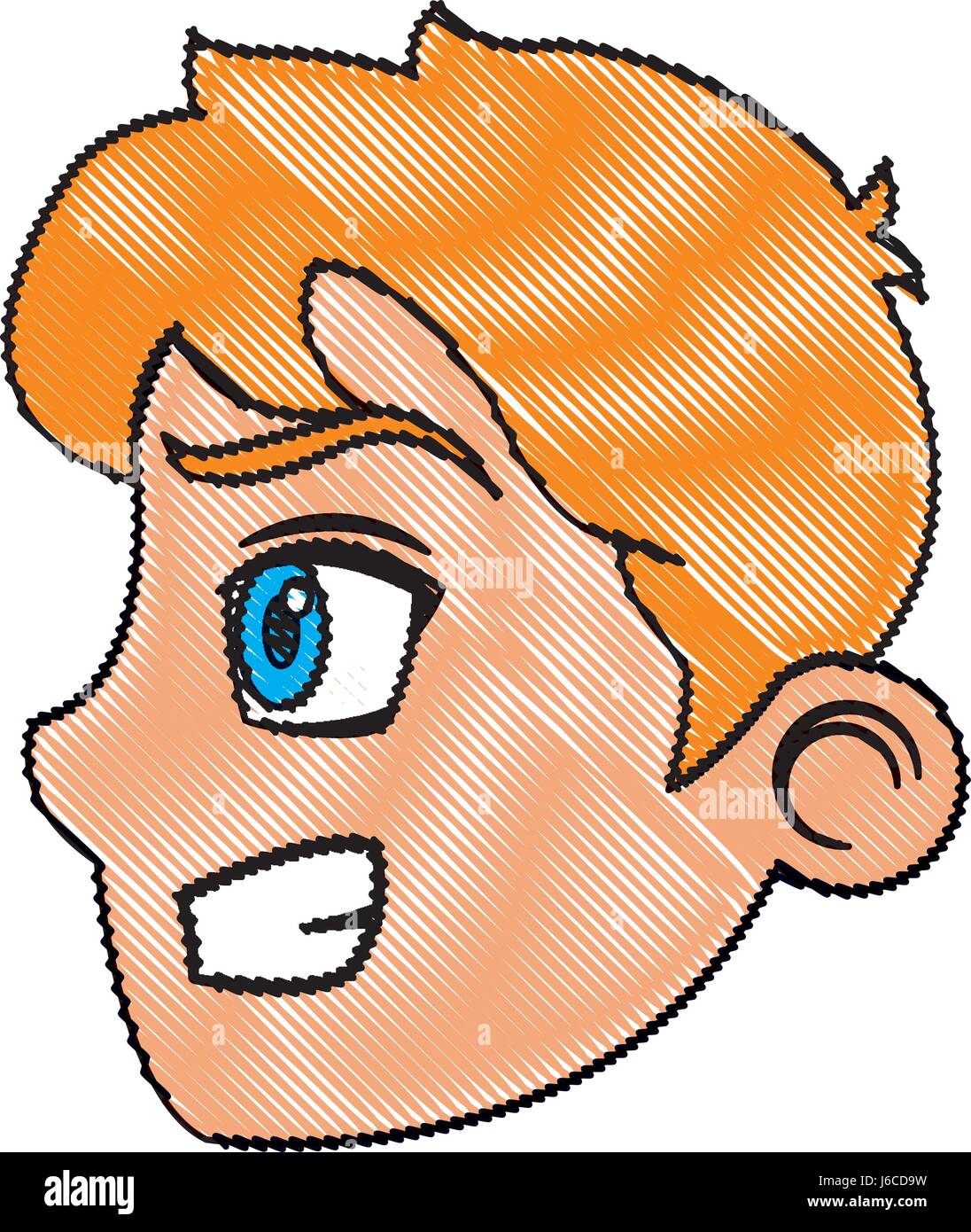 cartoon face prince profile fantasy character Stock Vector Image & Art ...