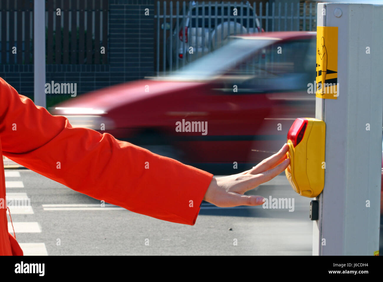 hand pedestrian crossing pedestrian crossing crosswalk speeding road ...