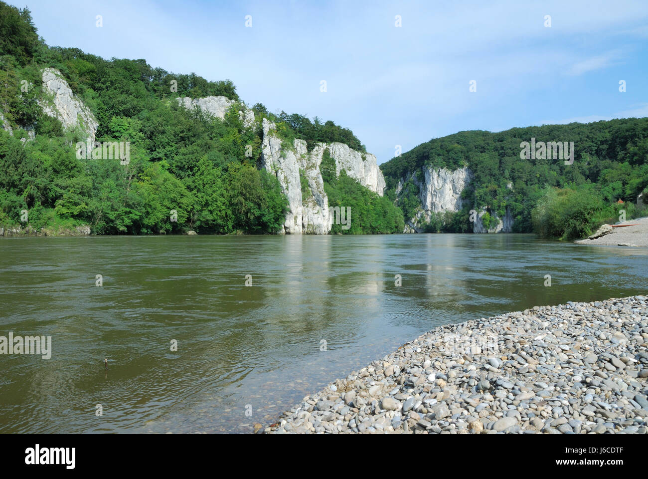 bavaria germany german federal republic danube river water wood rock ...