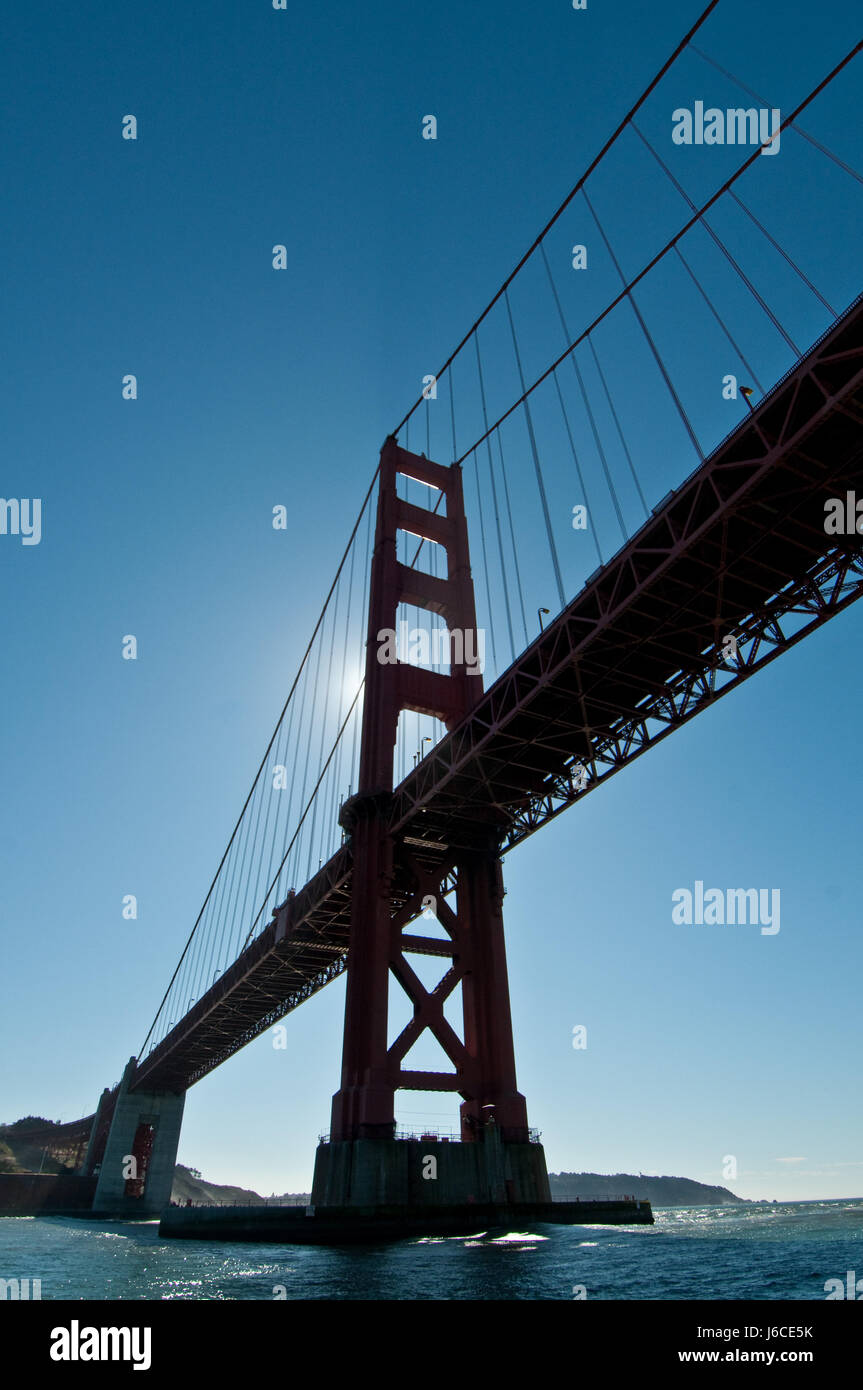bridge wave pacific salt water sea ocean water stanchion bridge usa ...