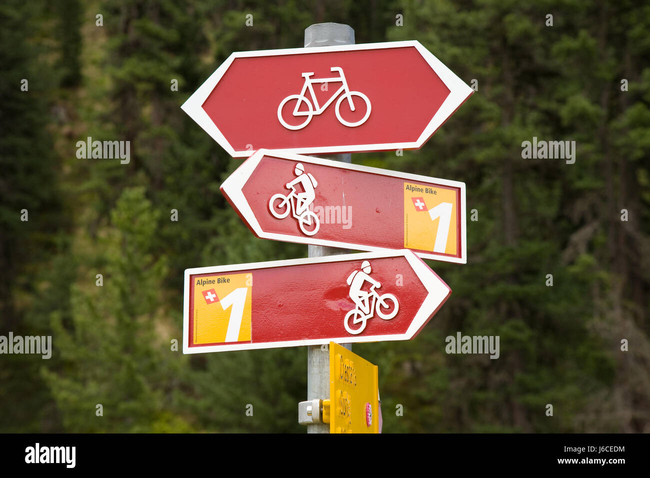 bike route sign Stock Photo - Alamy