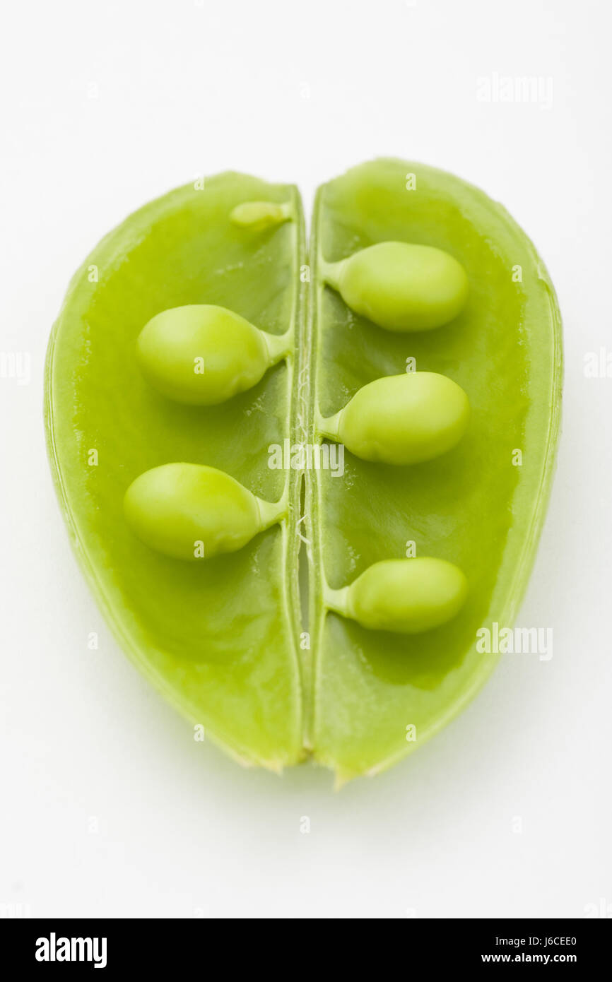 green vegetable opened pod bean fresh food aliment green soft cut-out ...