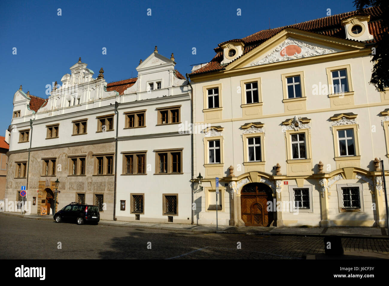 prague blue house home dwelling house residential building building ...