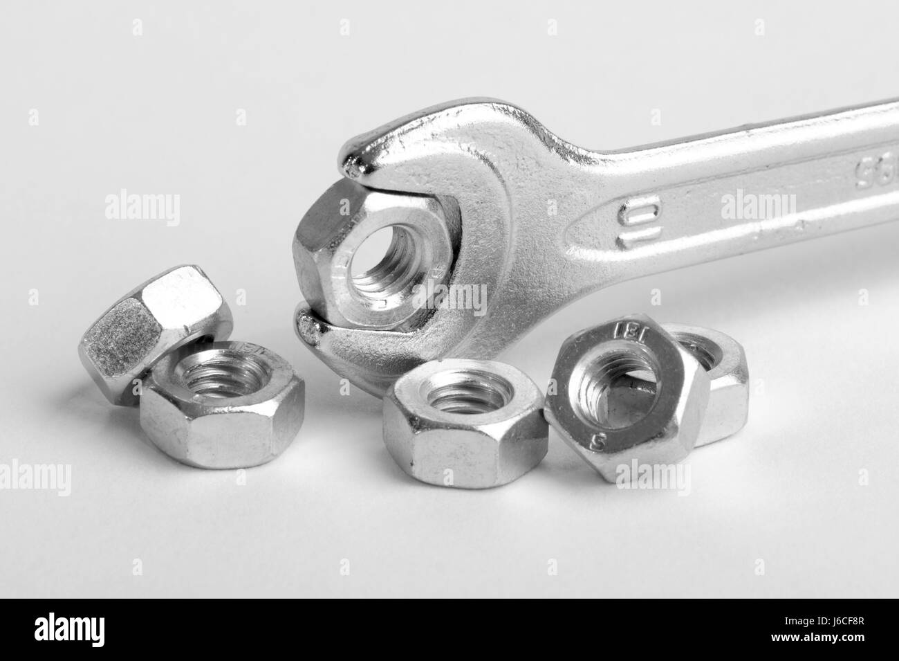 wrench with nut Stock Photo - Alamy